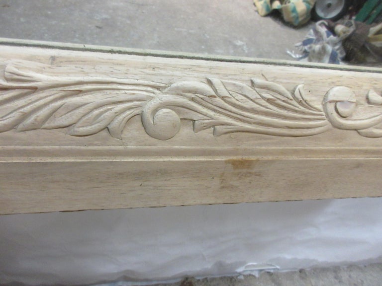 Vintage Hand Carved Rectangle Mirror For Sale at 1stDibs