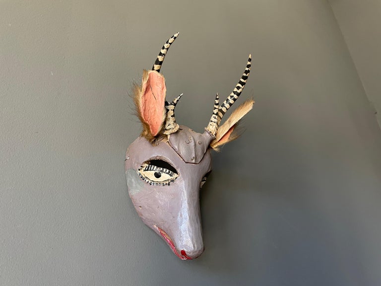 Vintage Hand Carved Tribal Animal Mask at 1stDibs