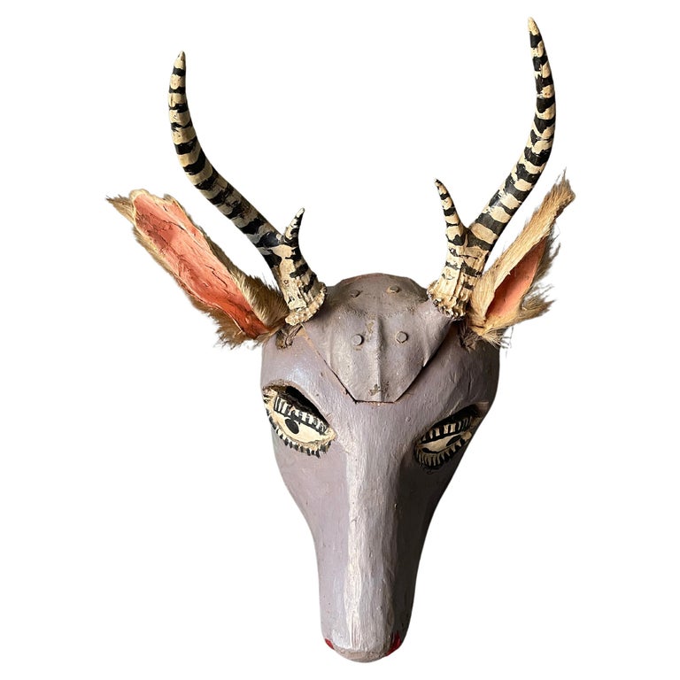 Vintage Hand Carved Tribal Animal Mask at 1stDibs