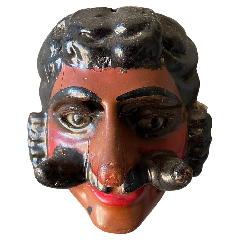 Vintage Hand Carved Tribal Mask at 1stDibs