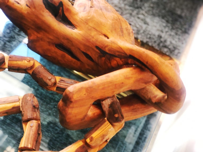 Vintage Hand Carved Wood Chain Link Sculpture, circa 1970s at 1stDibs