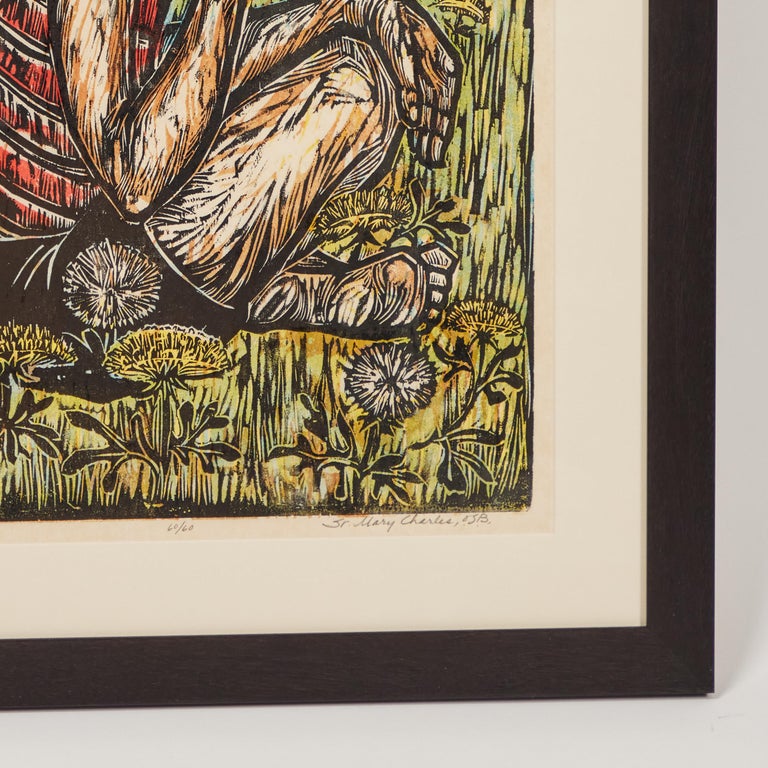Vintage Hand-Colored Woodcut "Wish'n Puff", Signed by Artist For Sale ...