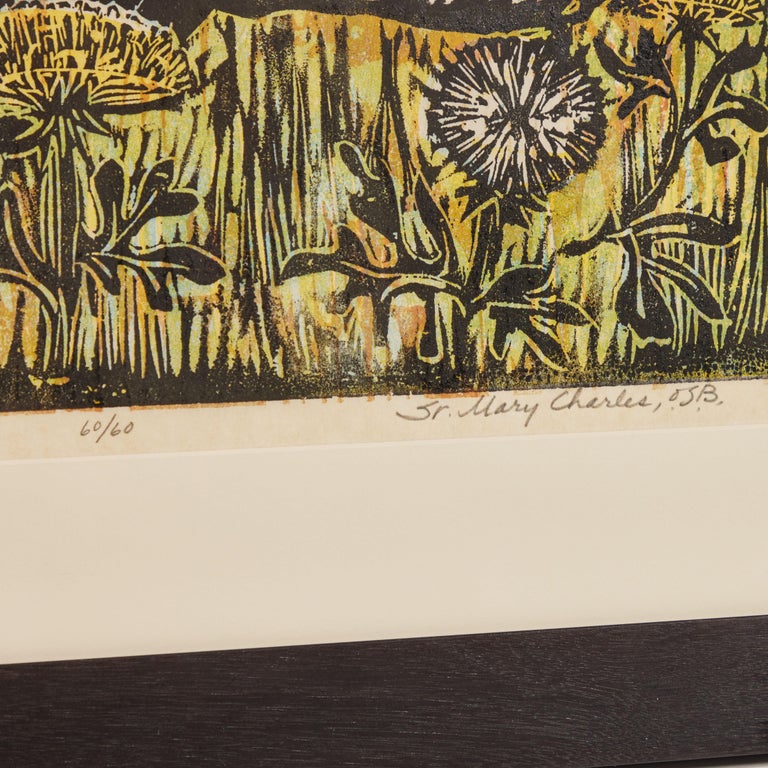 Vintage Hand-Colored Woodcut "Wish'n Puff", Signed by Artist For Sale ...