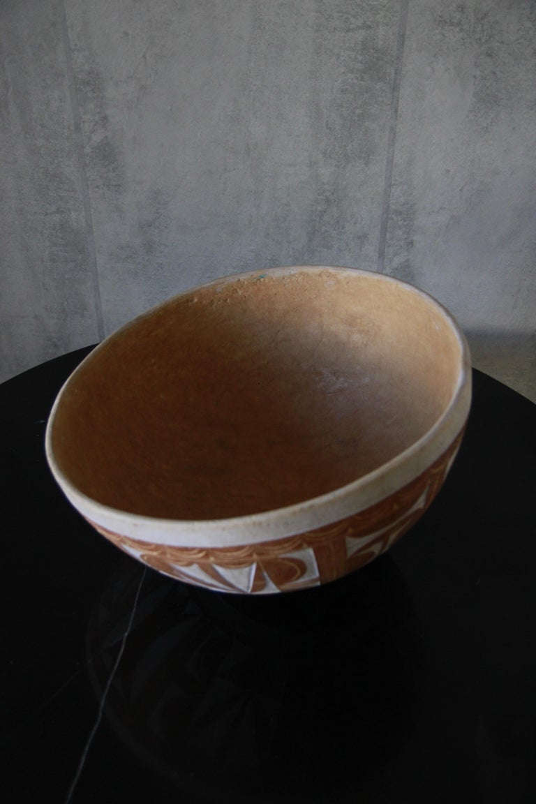 Vintage Hand-Crafted African Tribal Geometric Calabash Gourd Bowl #2 ...
