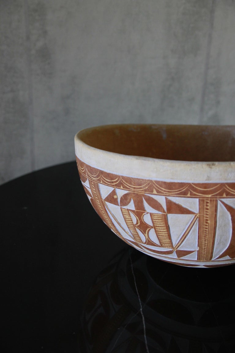 Vintage Hand-Crafted African Tribal Geometric Calabash Gourd Bowl #2 ...