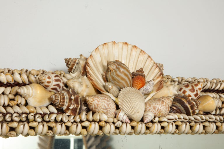 Vintage Handcrafted Shell Mirror at 1stDibs | vintage shell mirror ...