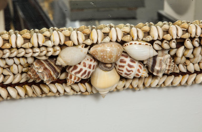 Vintage Handcrafted Shell Mirror at 1stDibs | vintage shell mirror ...