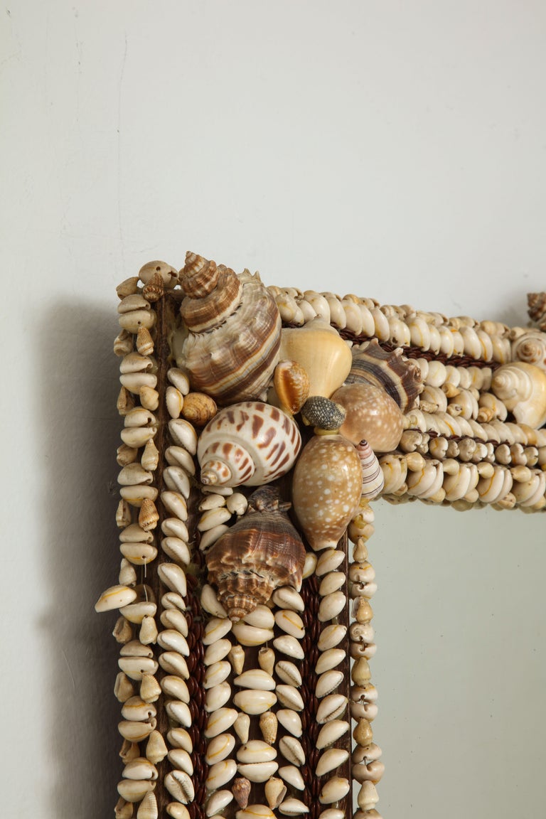 Vintage Handcrafted Shell Mirror at 1stDibs | vintage shell mirror ...