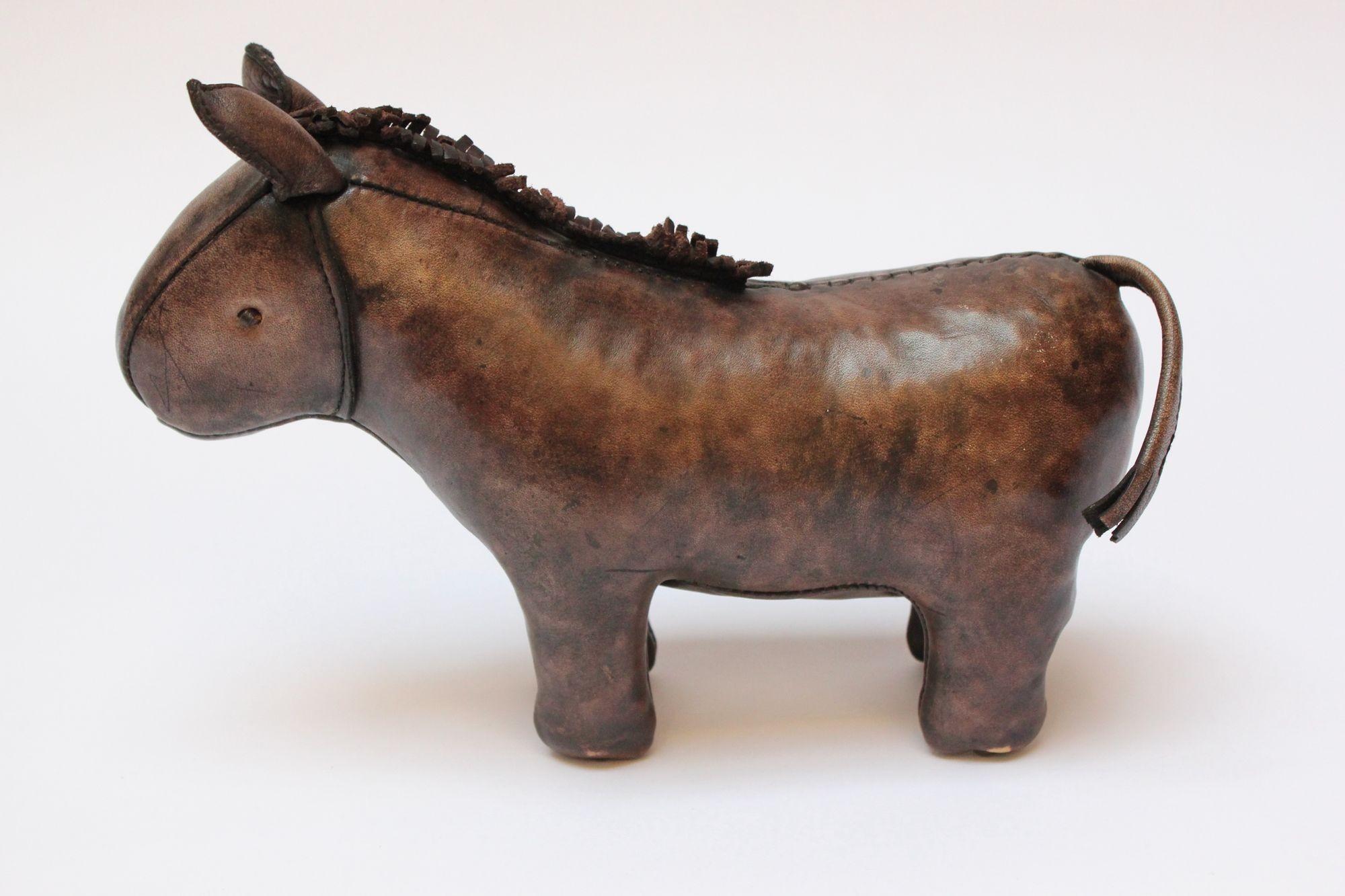 Vintage Hand-Dyed Leather Donkey After Dmitiri Omersa at 1stDibs