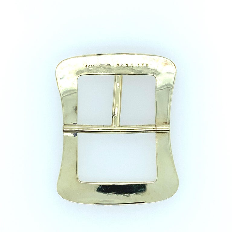 Vintage Hand Engraved Gold Belt Buckle For Sale at 1stDibs