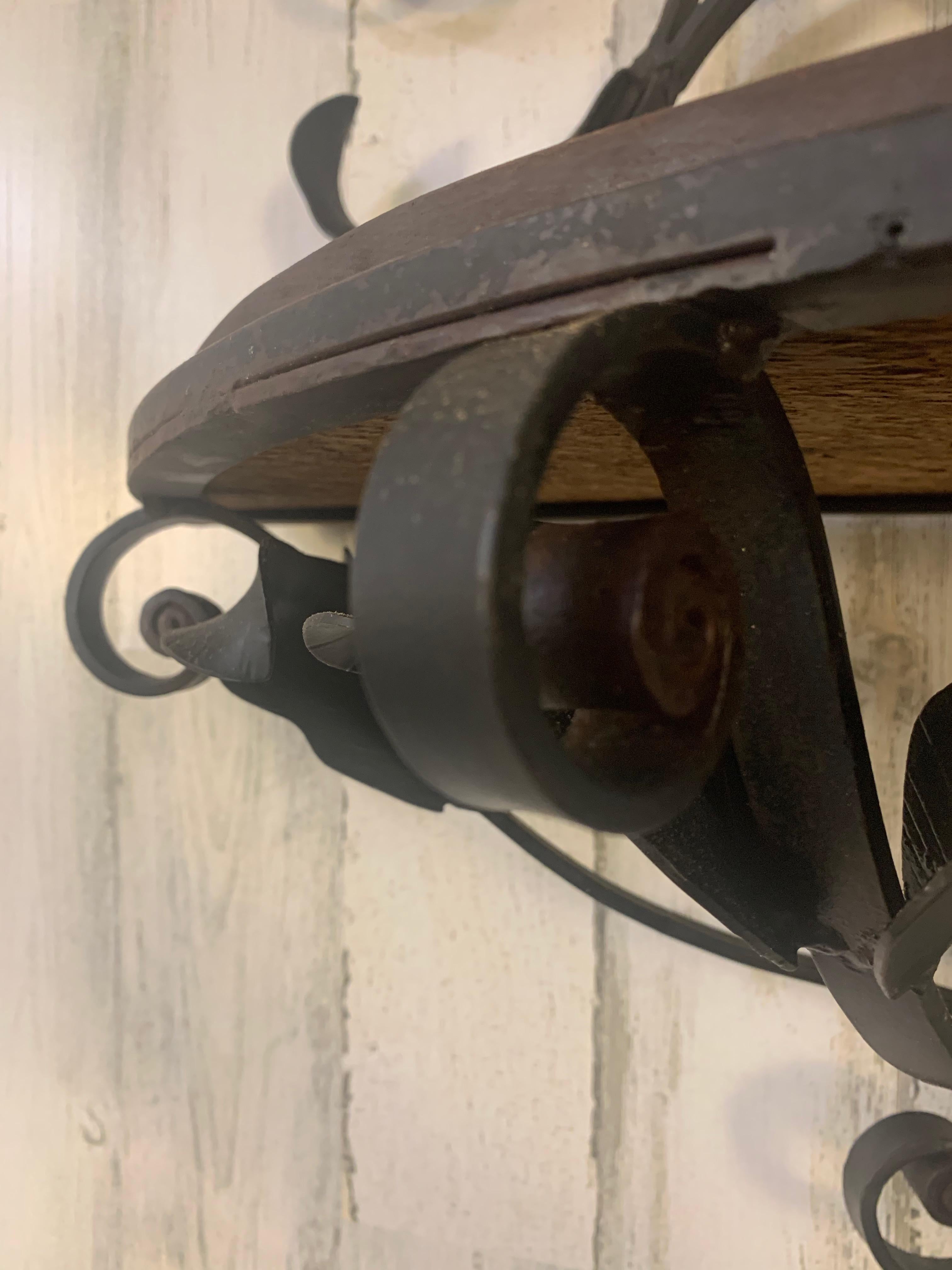 Vintage Hand forged Iron Console Table For Sale at 1stDibs