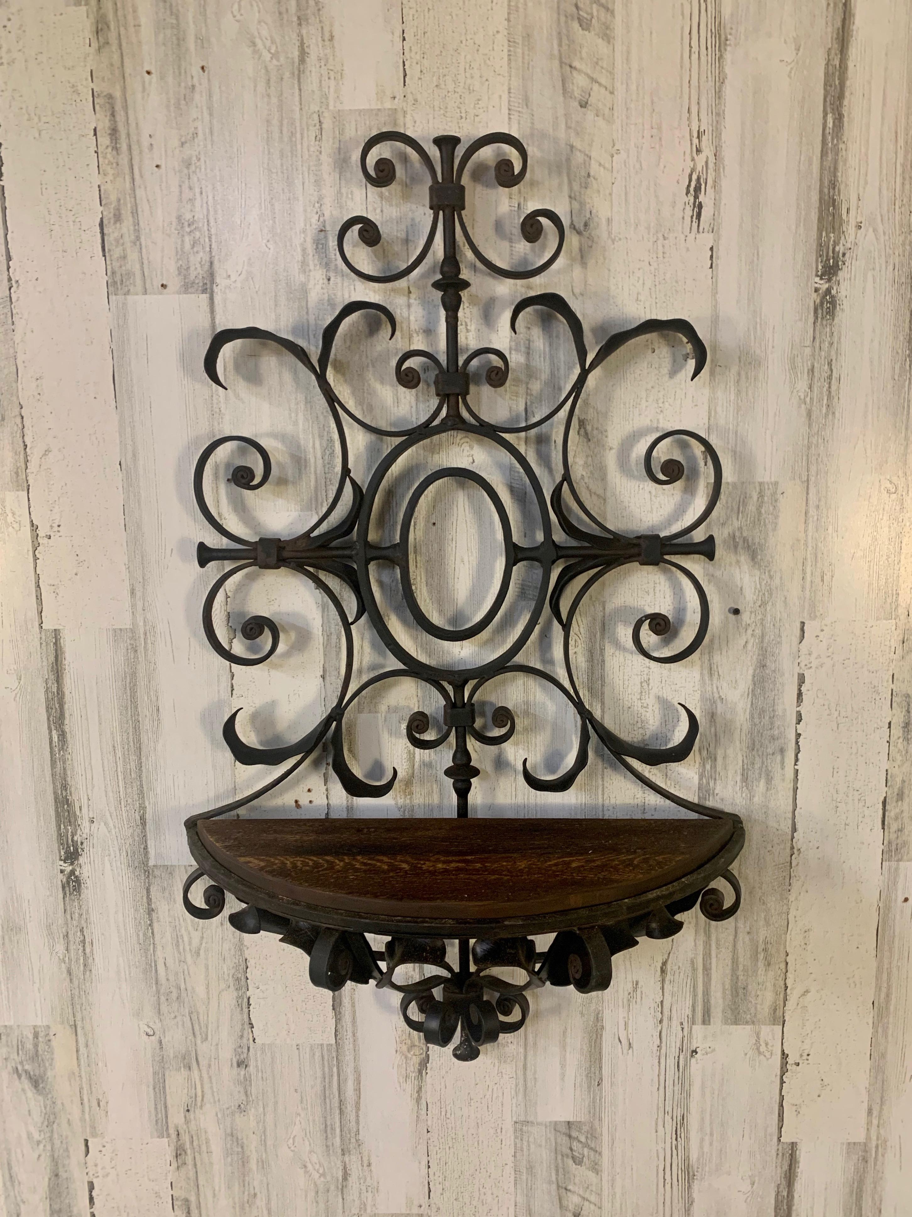 Vintage Hand forged Iron Console Table For Sale at 1stDibs