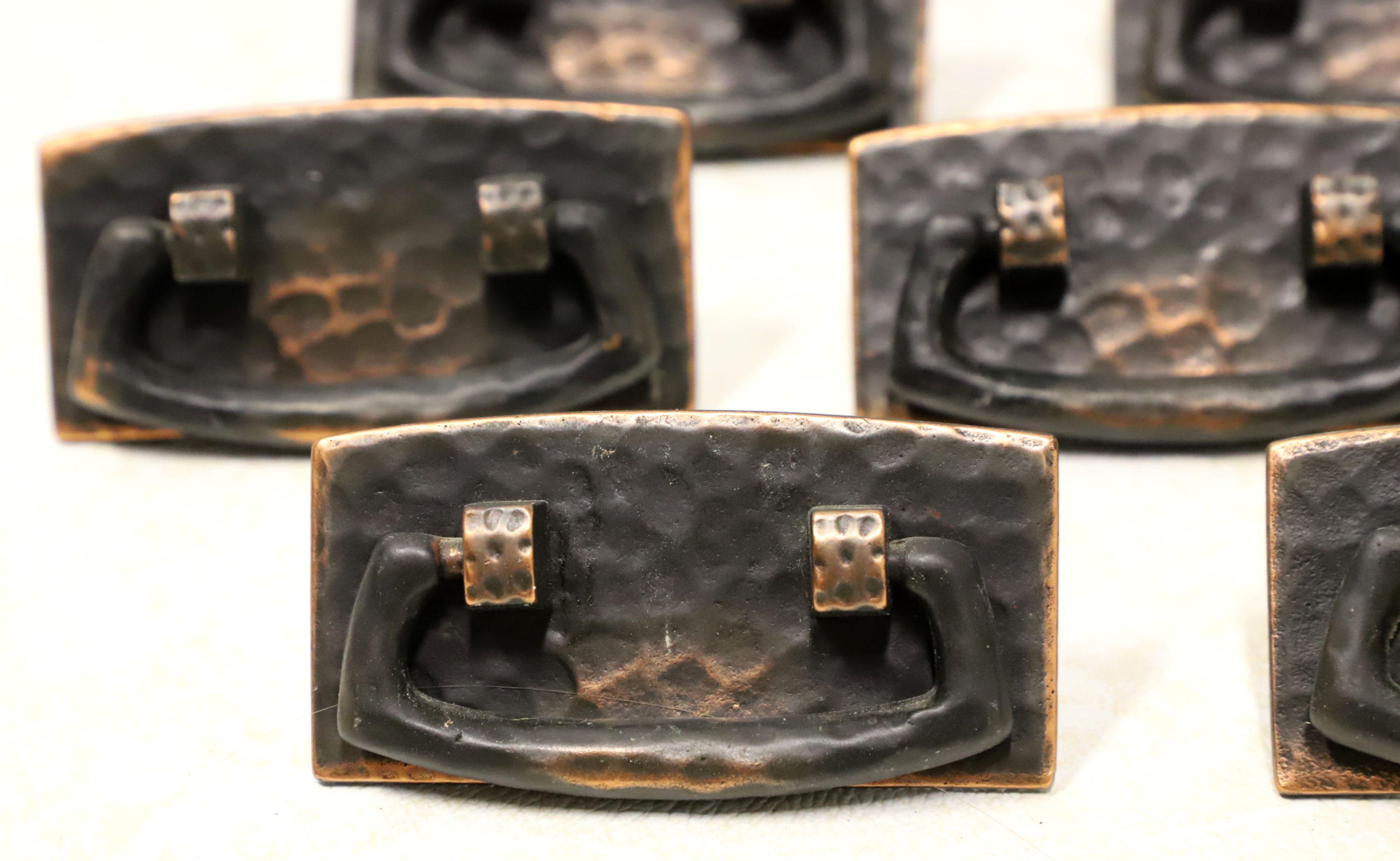 Vintage Hand Forged Oil-Rubbed Solid Hammered Brass Drawer Pulls - Lot of 18 at 1stDibs | hand ...