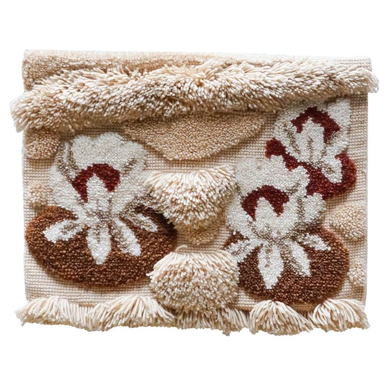 Vintage Hand Knotted Wool Tapestry, circa 1970 For Sale at 1stDibs