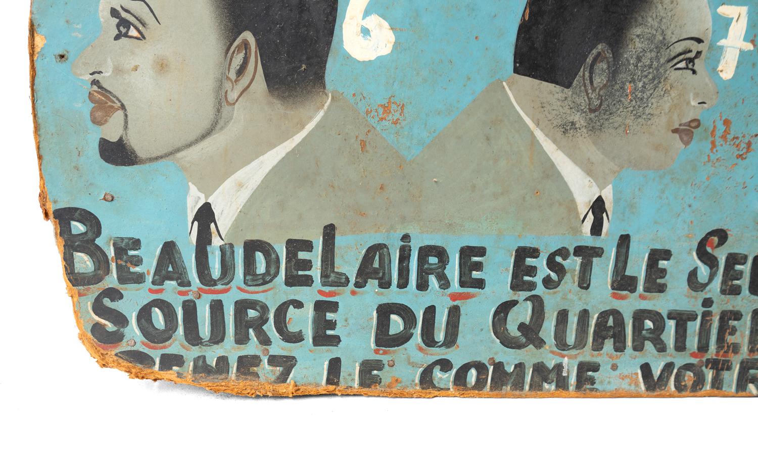 Vintage Hand Painted African Barbershop Sign Original Hairdresser ...