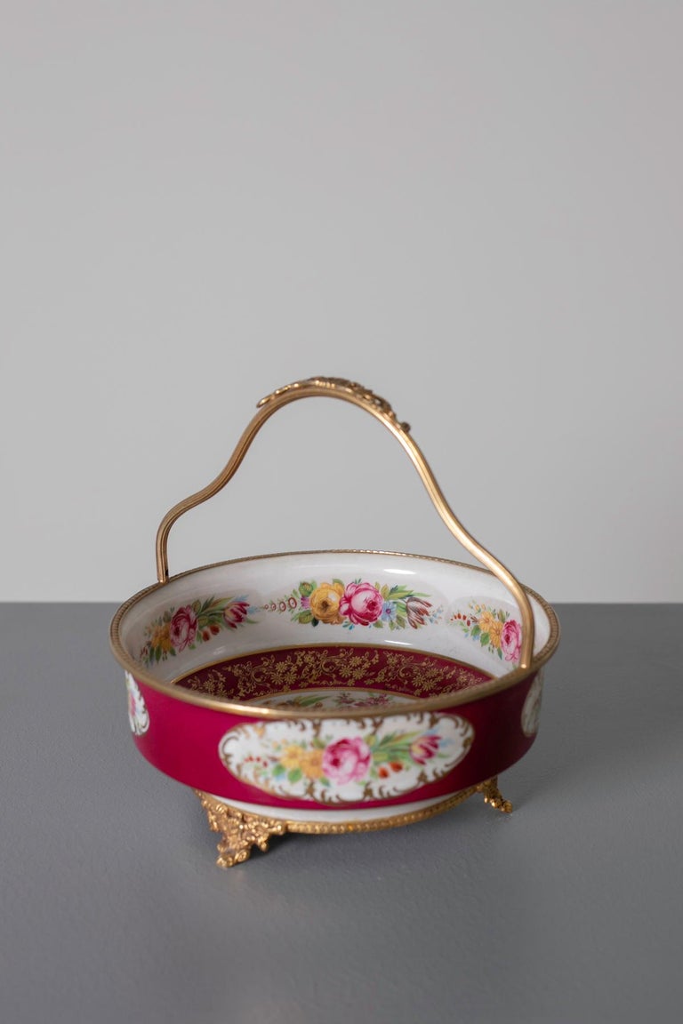 Vintage Hand Painted Ceramic Centerpiece For Sale at 1stDibs