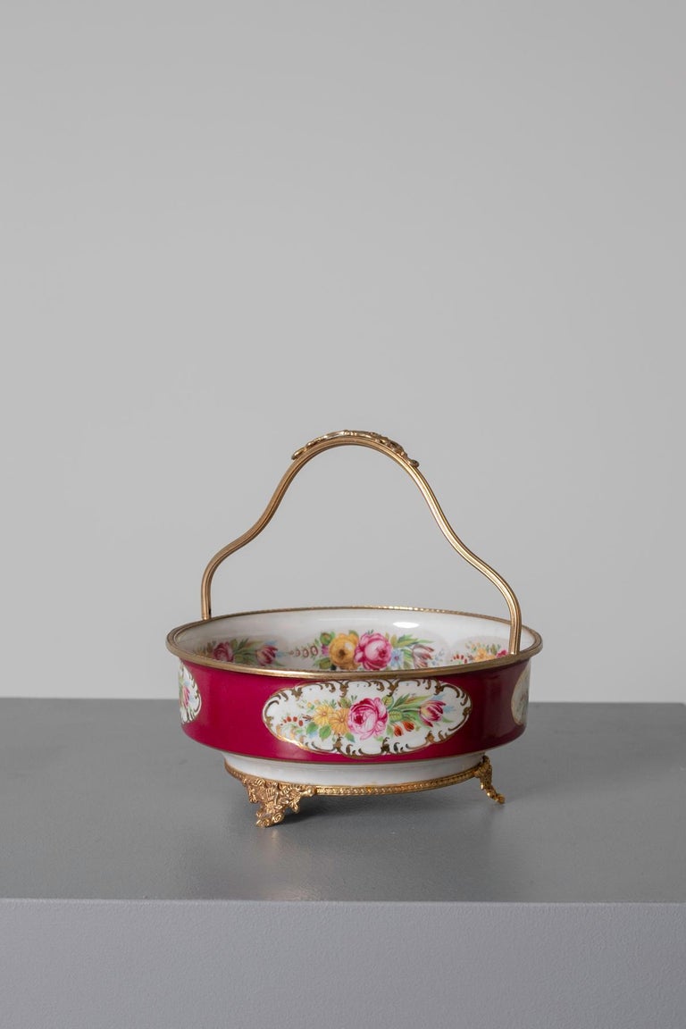 Vintage Hand Painted Ceramic Centerpiece For Sale at 1stDibs