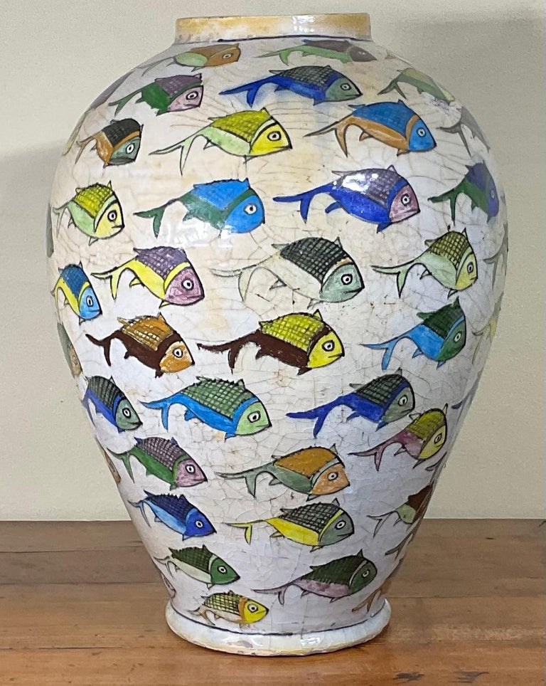 Vintage Hand Painted Ceramic Fish Vase at 1stDibs | vintage fish vase ...