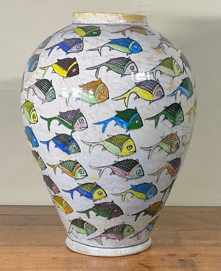Vintage Hand Painted Ceramic Fish Vase at 1stDibs | vintage fish vase ...