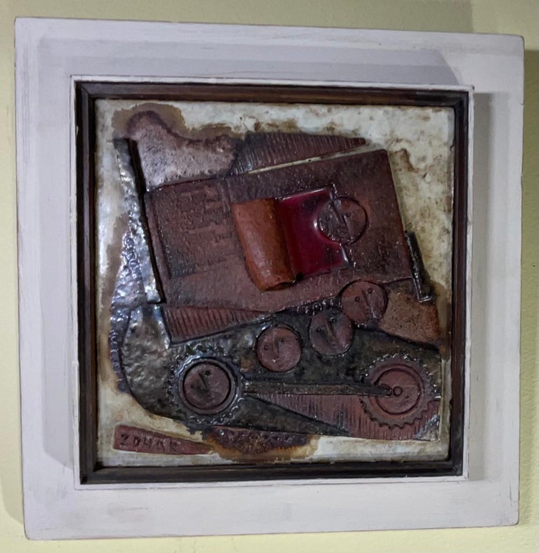 Vintage Hand Painted Ceramic Wall Hanging Tile by Israeli Artist For ...