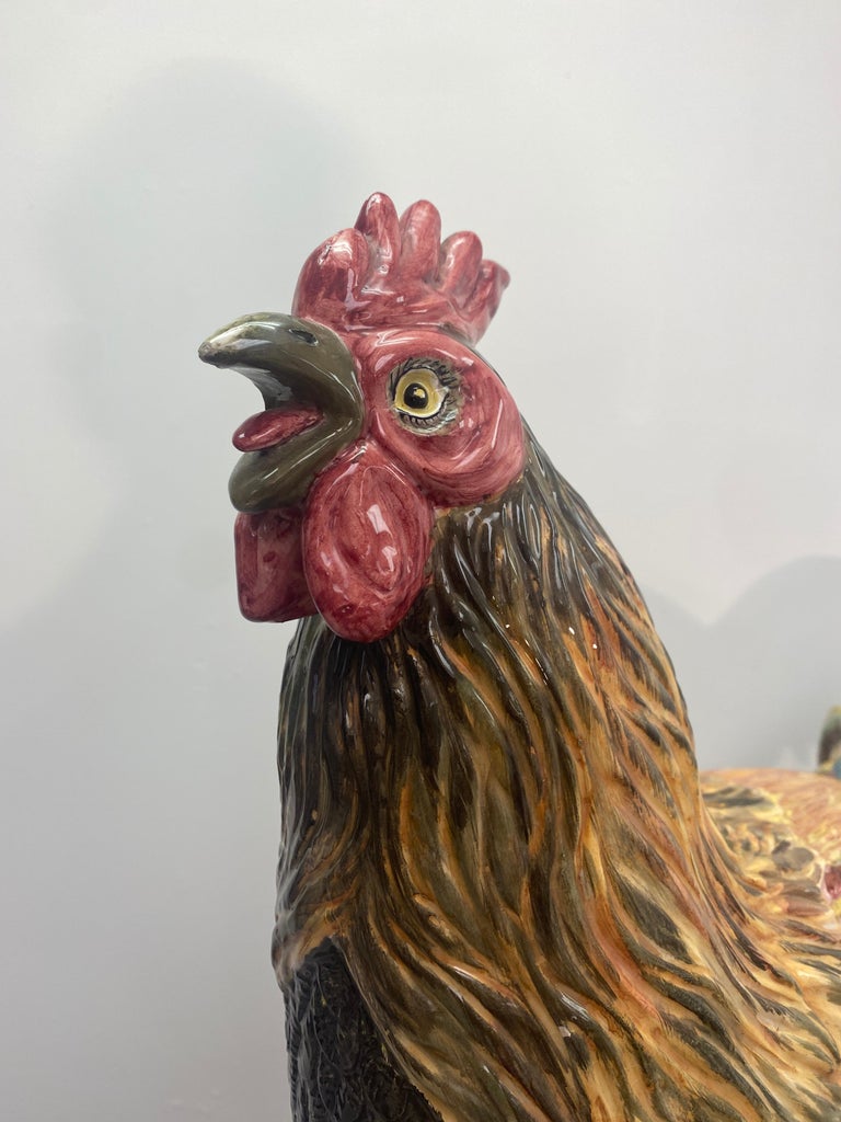 Vintage Hand Painted Italian Ceramic Rooster at 1stDibs | vintage ...