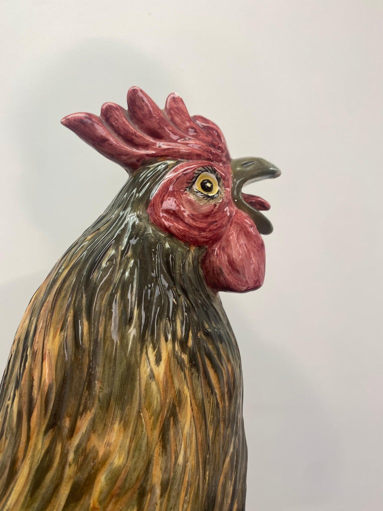 Vintage Hand Painted Italian Ceramic Rooster at 1stDibs | vintage ...