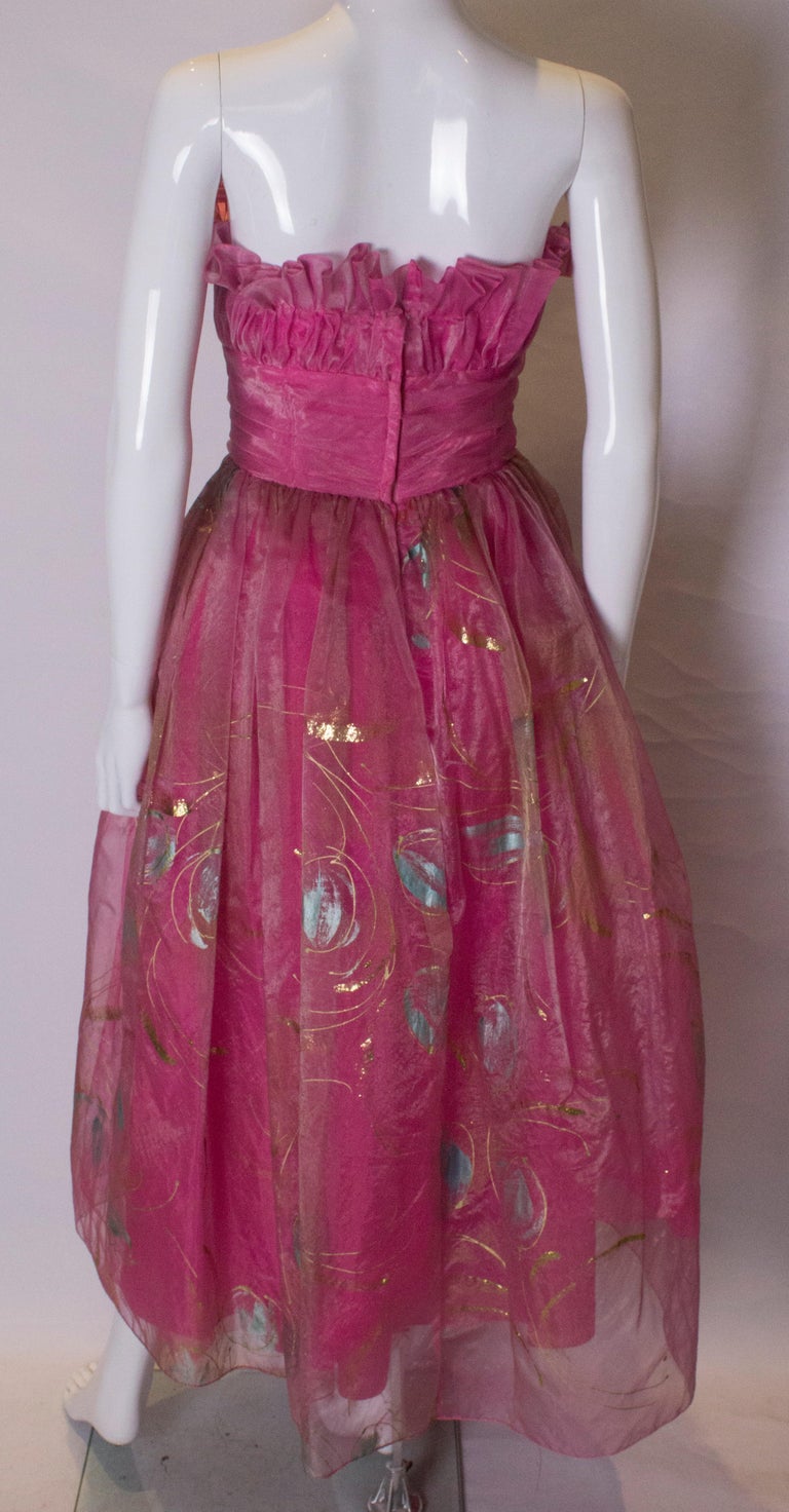 Vintage Hand Painted Prom Dress at 1stDibs | vintage prom dresses for ...