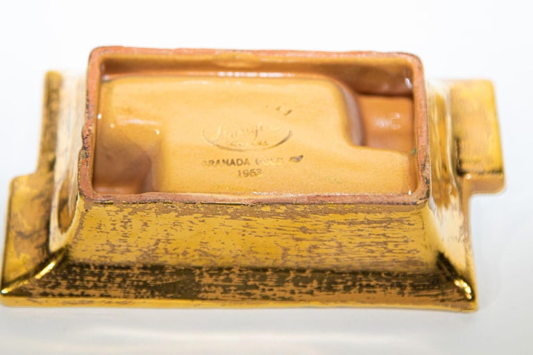 Vintage Hand-Painted Stangl 22 K. Gold Ashtray 1953 at 1stDibs