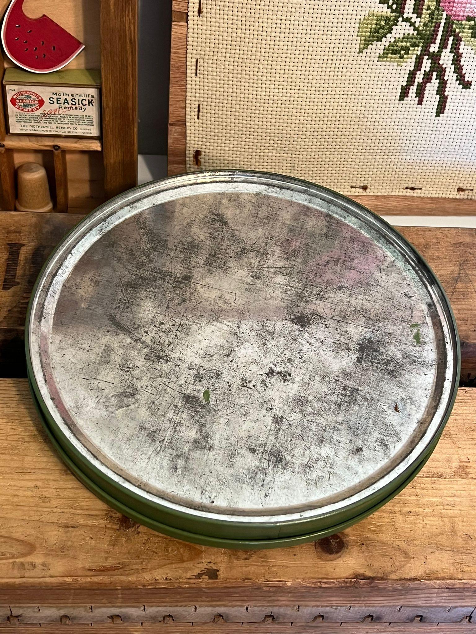 Vintage Hand Painted Tin With Floral Motif on Top. For Sale at 1stDibs