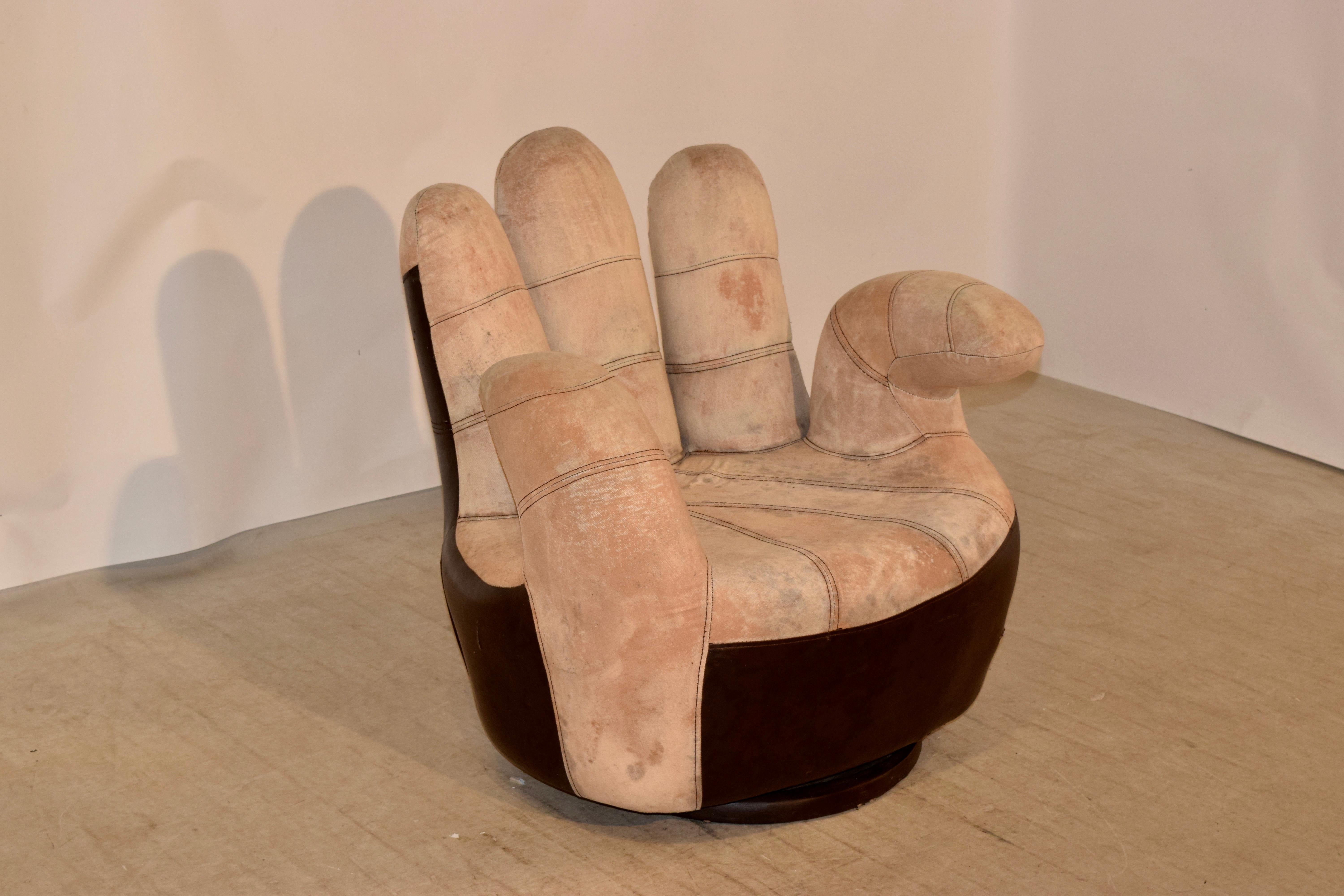 Vintage Hand Swivel Chair, circa 1980 at 1stDibs | swivel hand chair ...