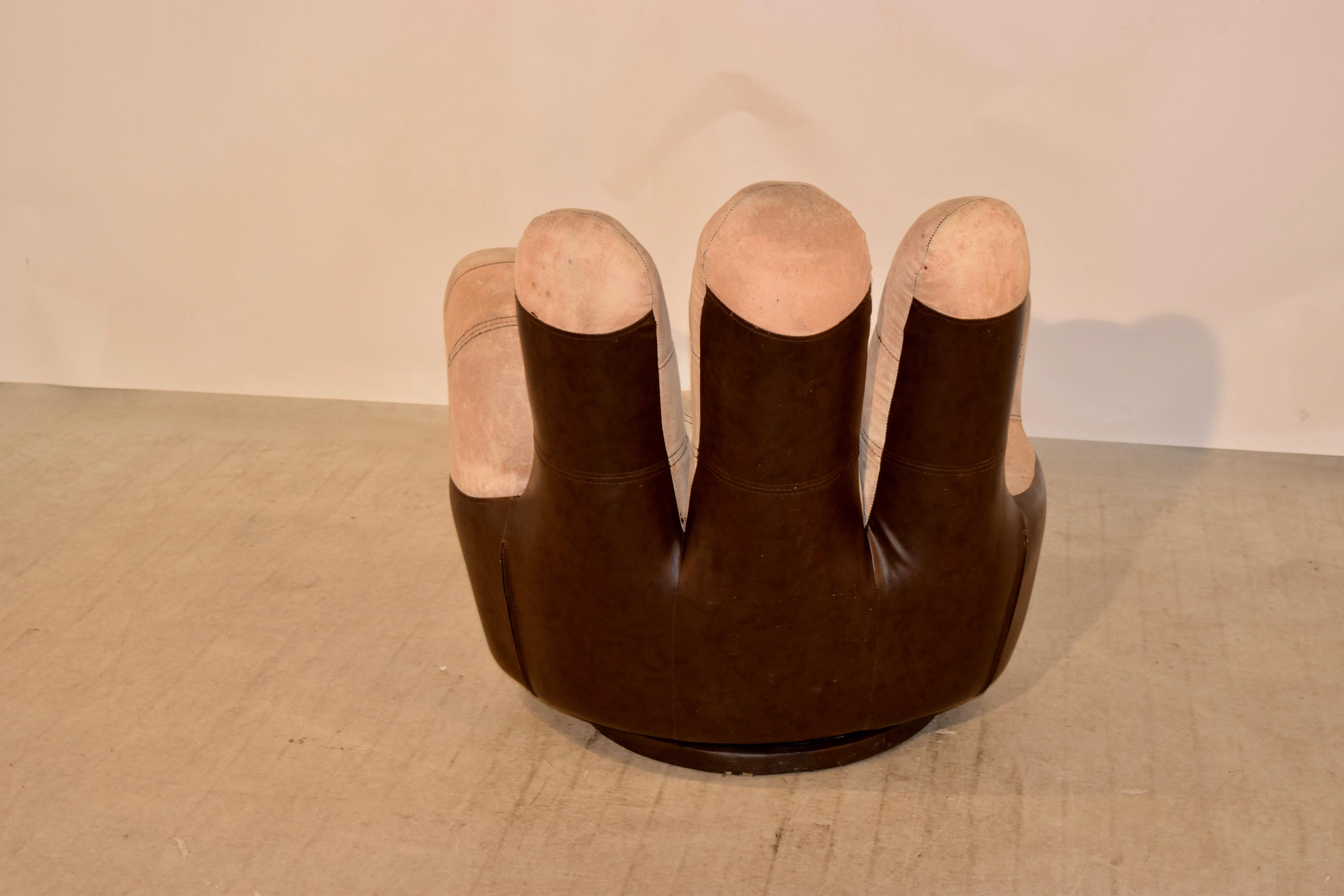 Vintage Hand Swivel Chair, circa 1980 at 1stDibs | swivel hand chair ...