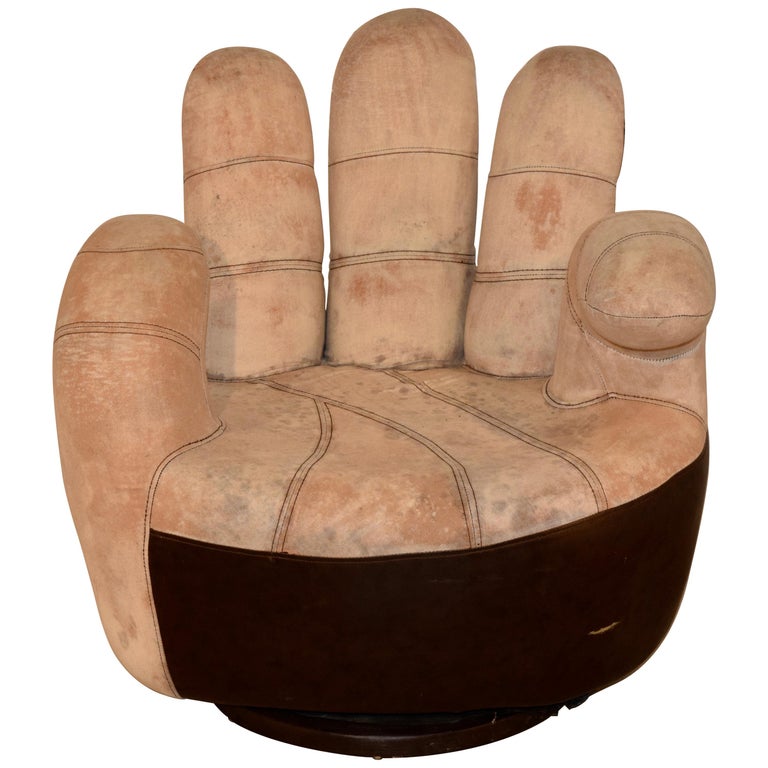 Vintage Hand Swivel Chair, circa 1980 at 1stDibs | vintage hand shaped ...