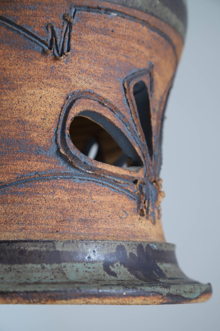 Vintage Hand Thrown Ceramic Pendant Light For Sale at 1stDibs | glazed ...