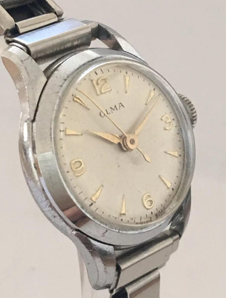 Vintage Hand-Winding Olma Swiss Made Ladies Wristwatch with Flexible ...