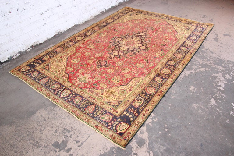 Vintage Handwoven Persian Rug at 1stDibs