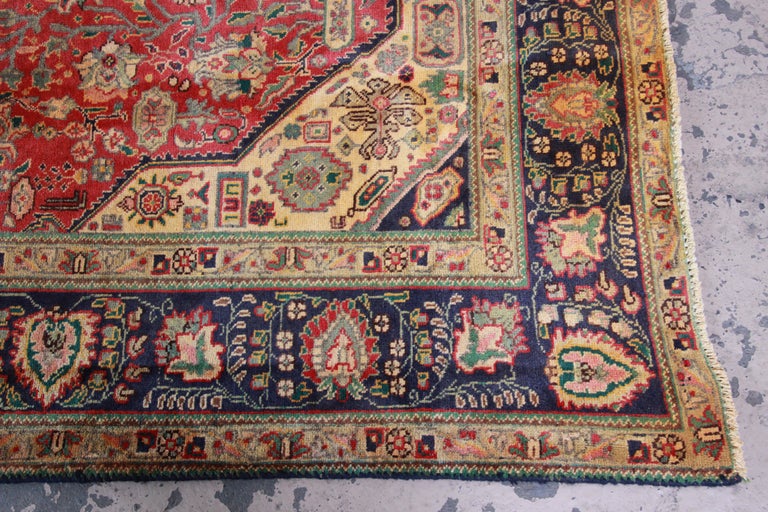 Vintage Handwoven Persian Rug at 1stDibs