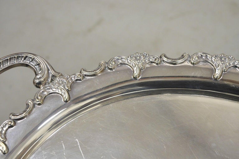 Vintage Handarbelt Alpacca Silver Plate Oval Tray Serving Platter For ...