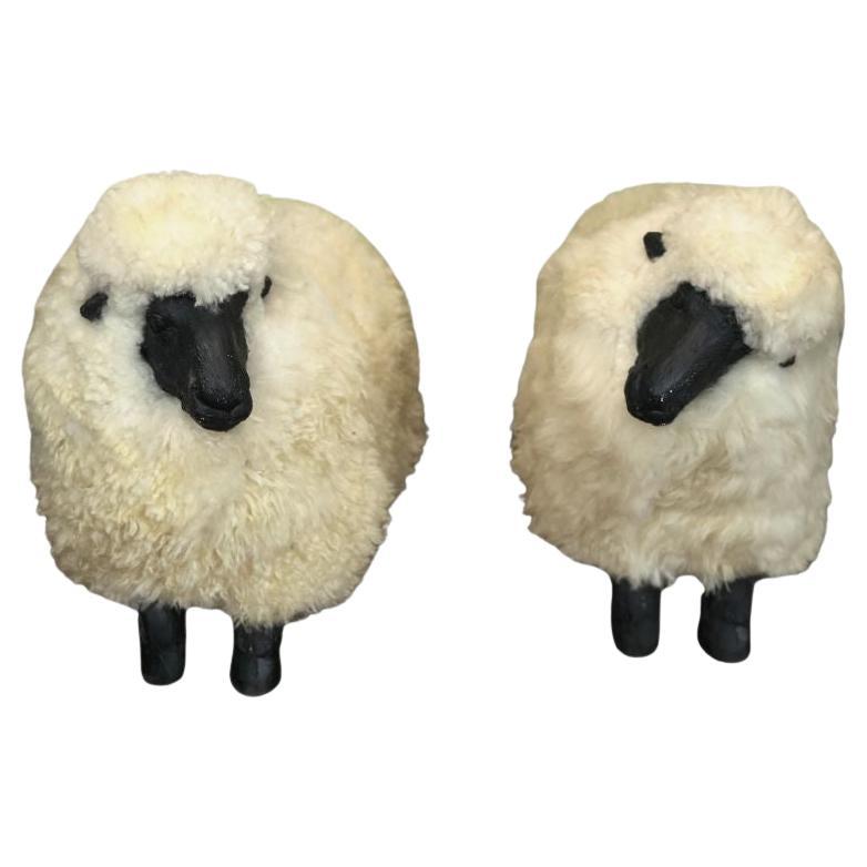 Vintage Handcrafted Sheepskin Sculpture For Sale at 1stDibs