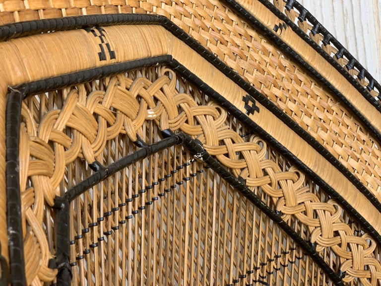 Vintage Handcrafted Wicker, Rattan and Reed Peacock Chair at 1stDibs