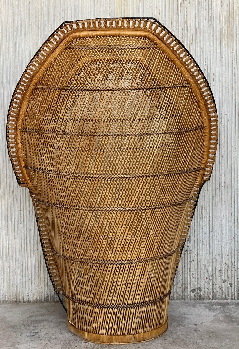 Vintage Handcrafted Wicker, Rattan and Reed Peacock Chair at 1stDibs
