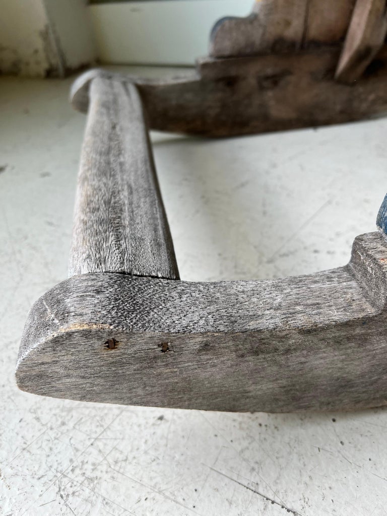 Vintage Handmade Bart Simpson Child Rocking Chairs Folk Art - Pair For ...