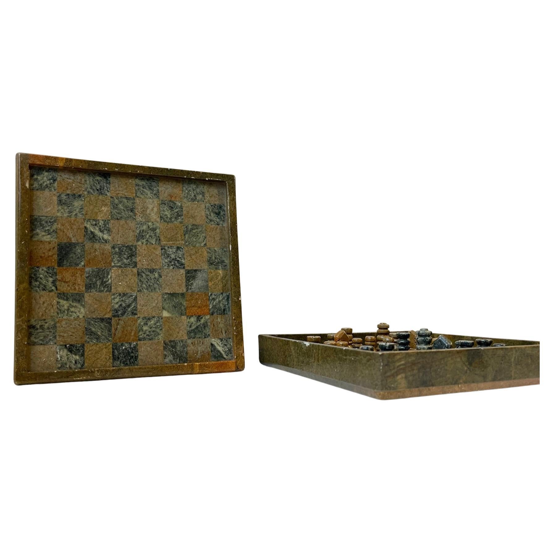 Sublime Solid Malachite and Marble Full Sized Chess Set Must See ...