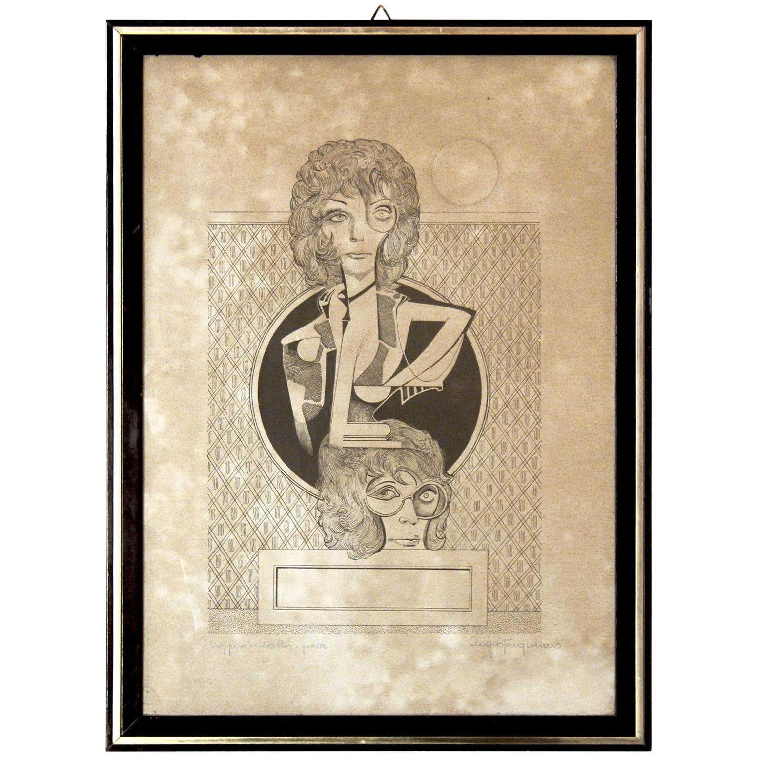 Original Fashion Drawing, Pat Kerr, 1946 For Sale at 1stDibs