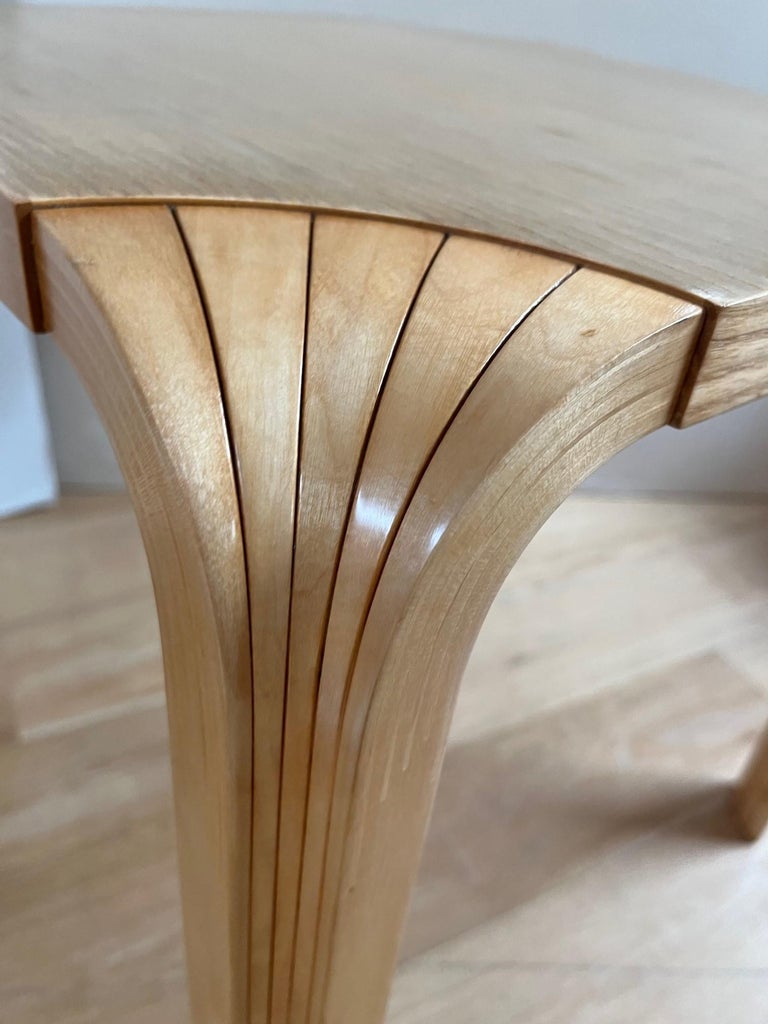 Vintage Handmade Fan Leg Coffee Table Designed by Alvar Aalto For Sale ...