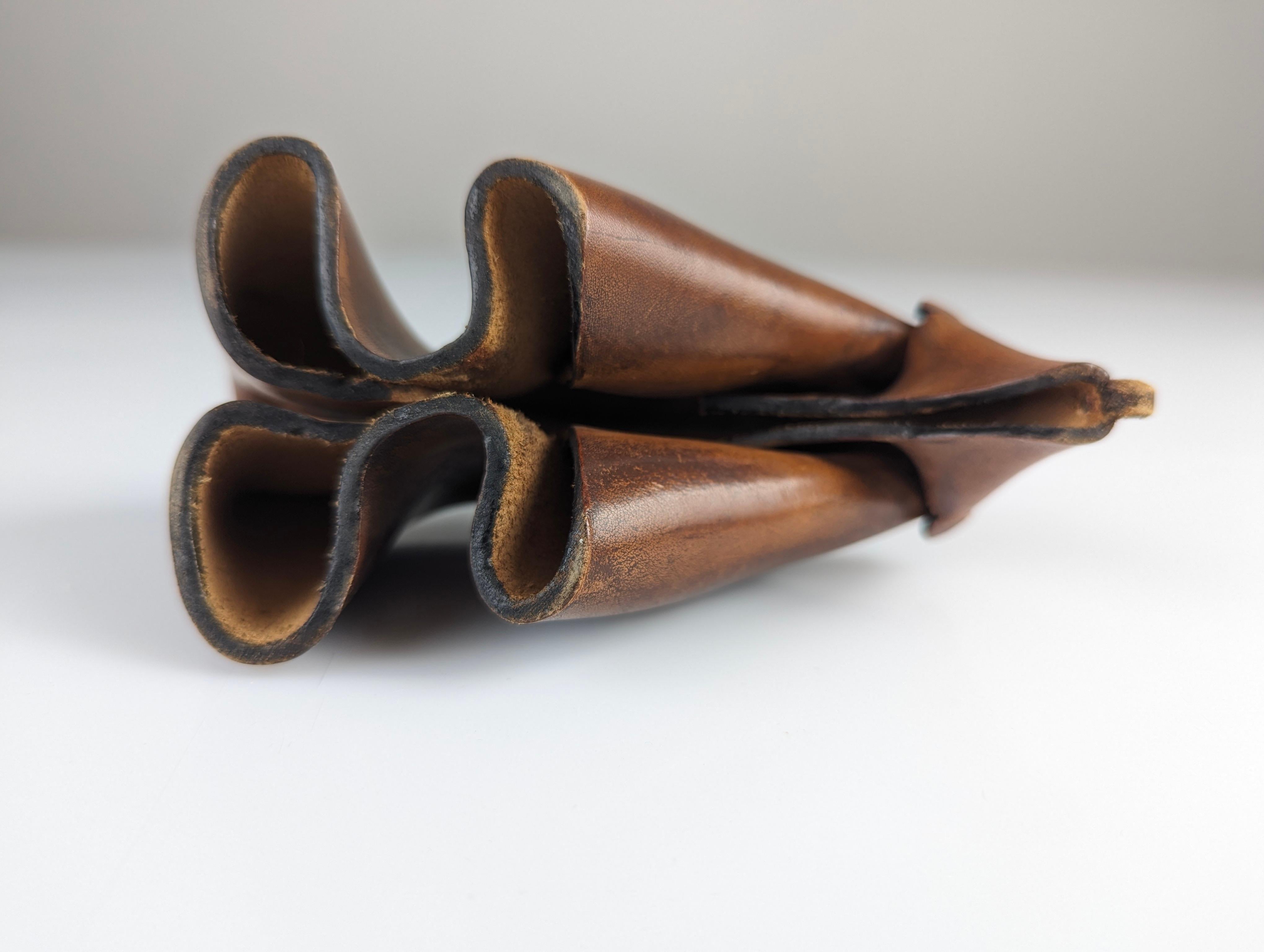 Vintage handmade Leather Bear Figure, 1960s For Sale at 1stDibs