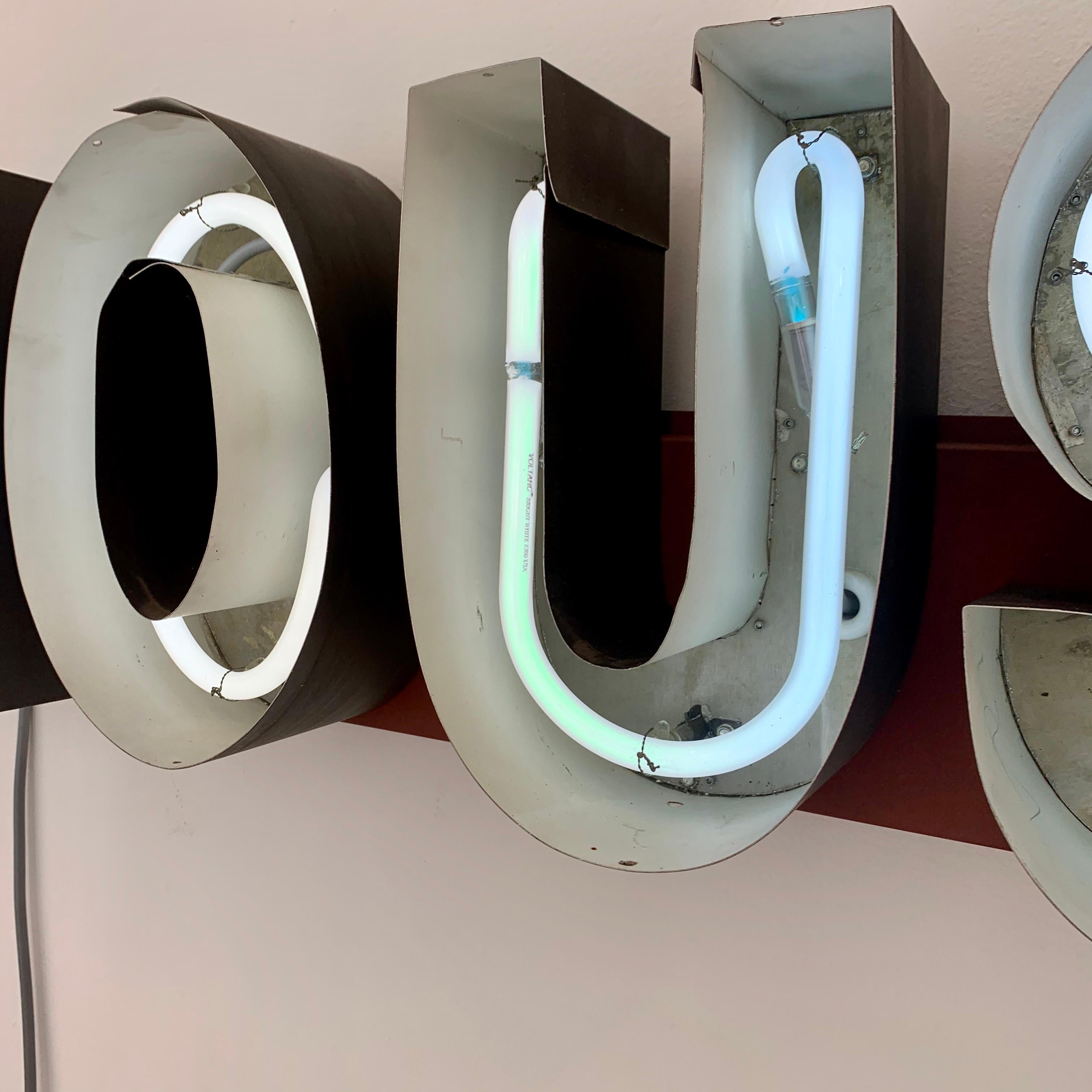 Vintage Handmade Neon "HOUSE" Sign For Sale at 1stDibs