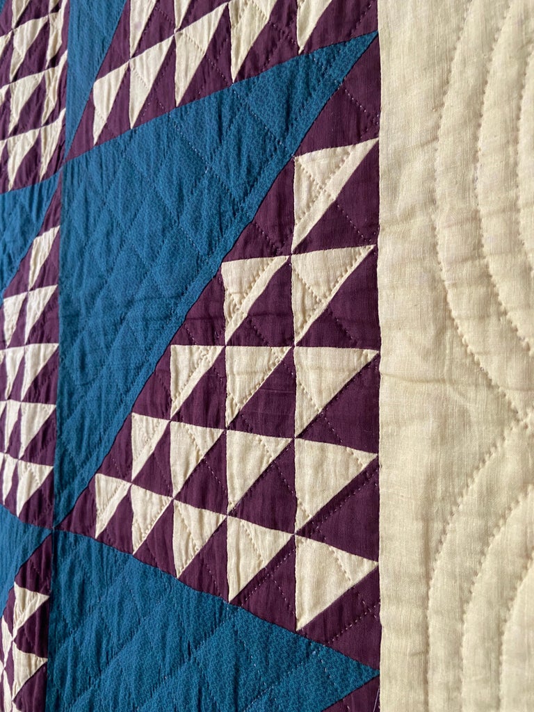 Vintage Handmade Patchwork "Birds In The Air" Quilt, USA Late 19th ...