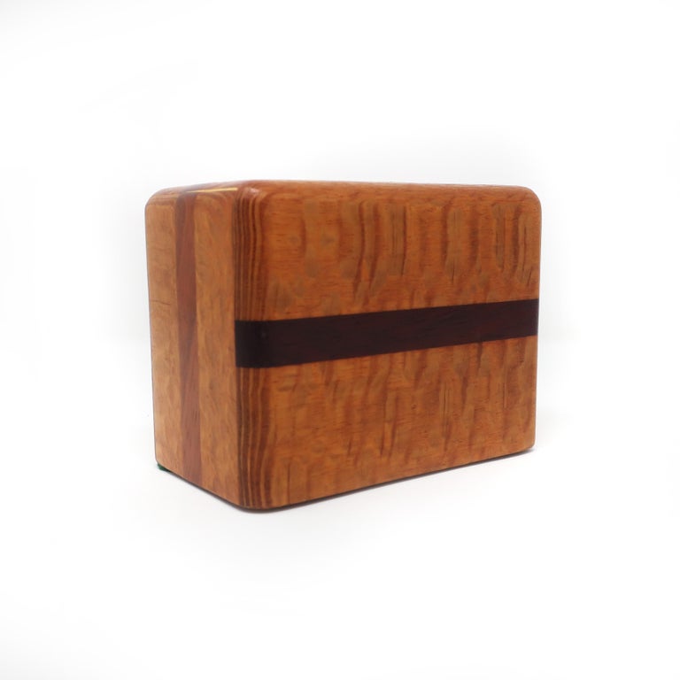 Vintage Handmade Wood Coin Bank For Sale at 1stdibs