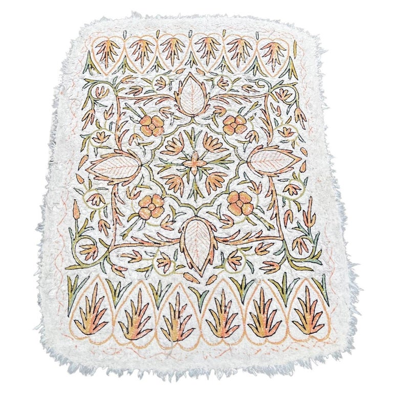 Vintage Handwoven Ivory Berber Rug or Runner in the Style of Elsa ...