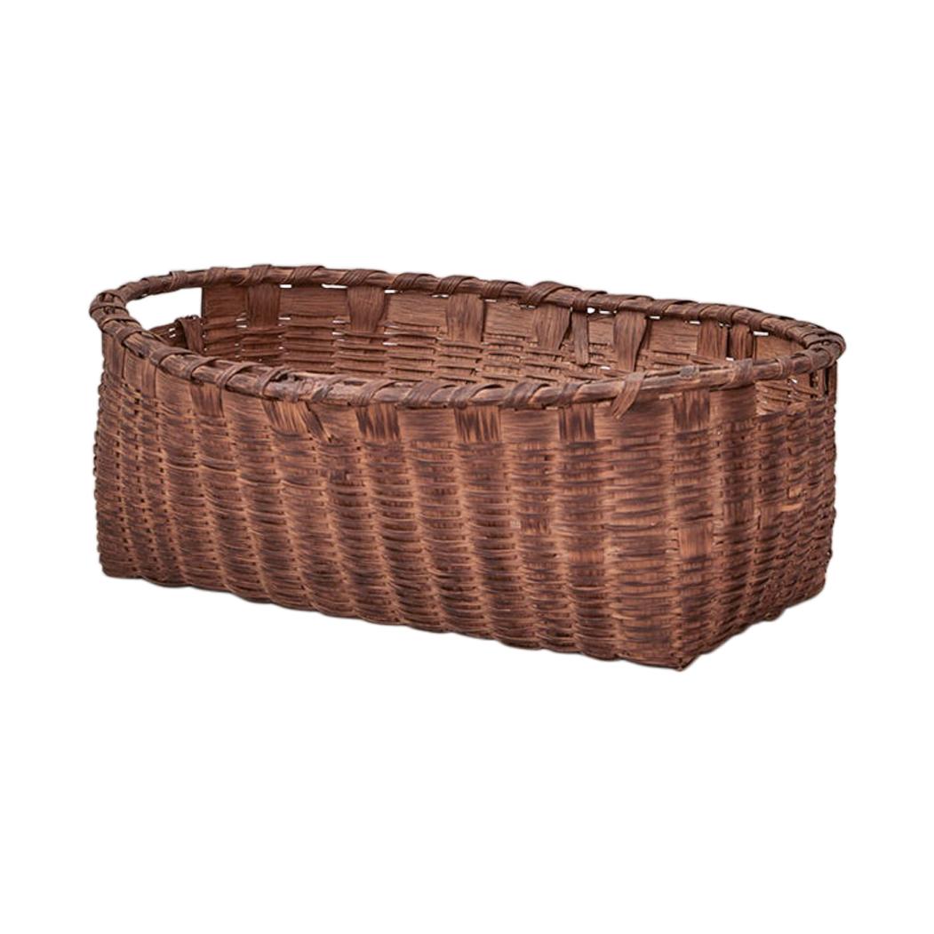 Humungous Striking Antique Woven Splint Basket at 1stDibs